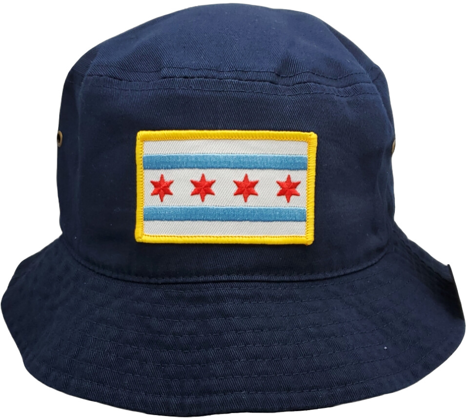 CPD Memorial Chicago Flag Bucket Hat Navy | Chicago Police Memorial ...
