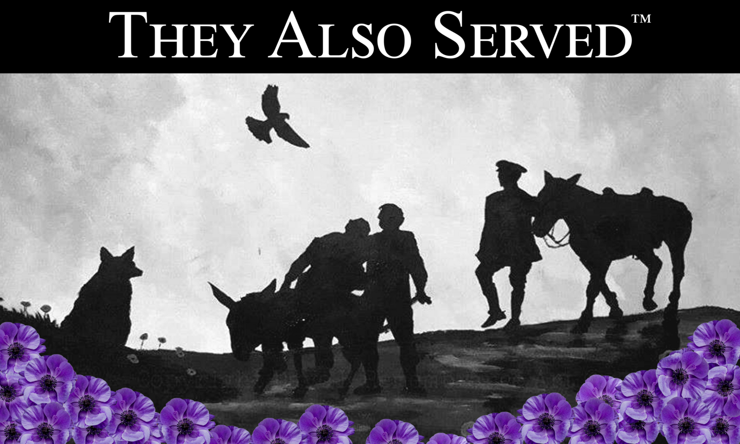 FL - Purple Poppy Animal Remembrance Flag 5ft x 3ft