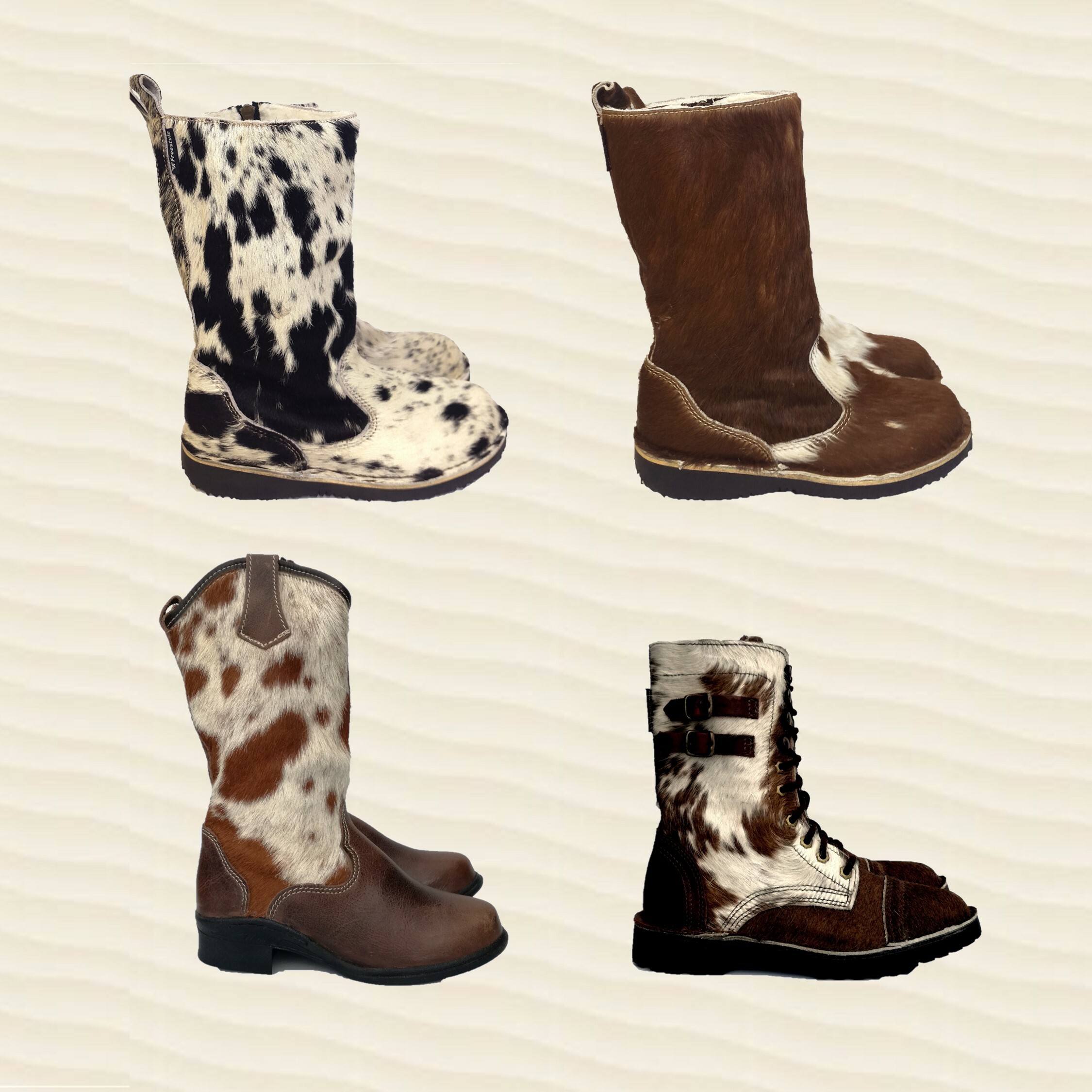 Nguni Hair-on Boots - Get your African inspired lifestyle items online ...