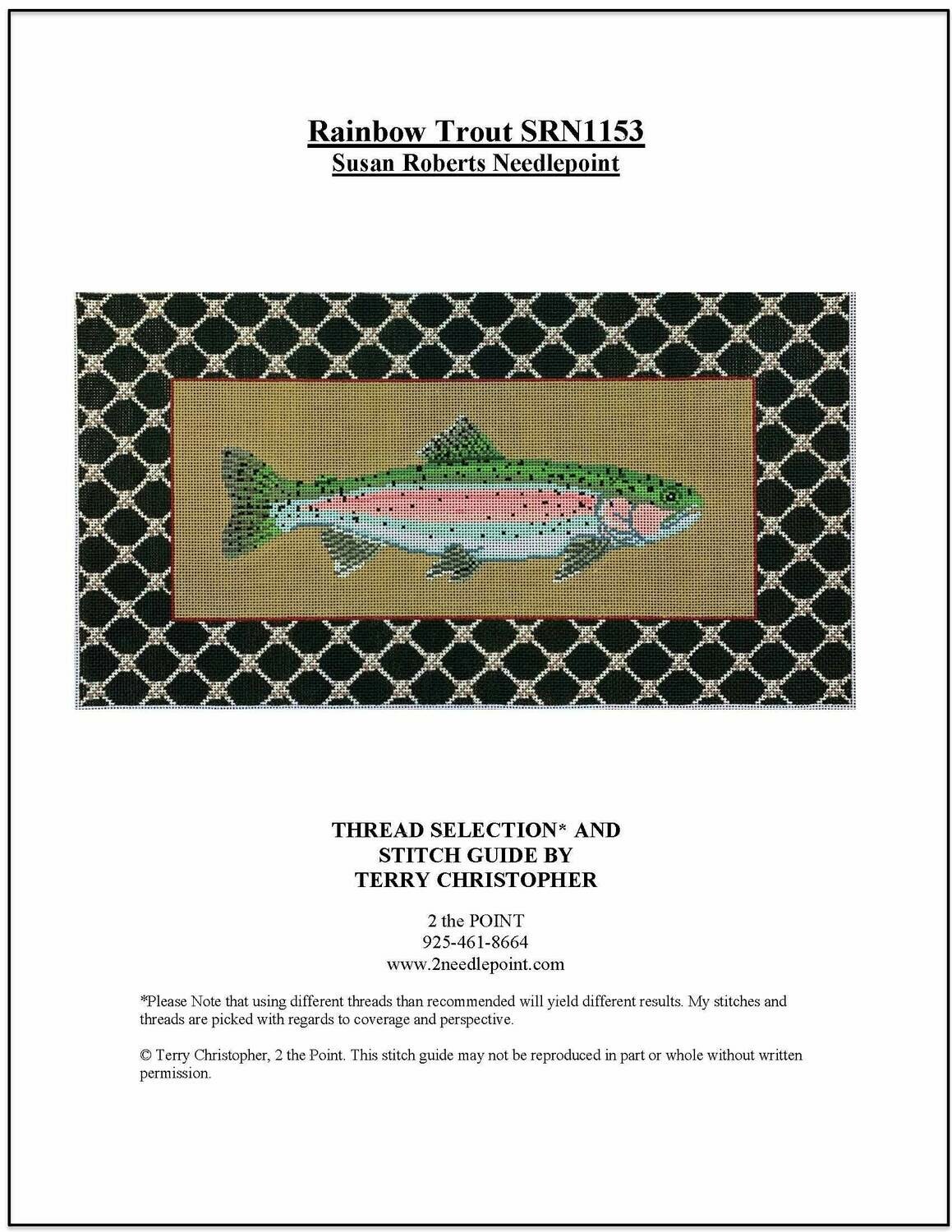 Susan Roberts Needlepoint, Rainbow Trout SRN1153