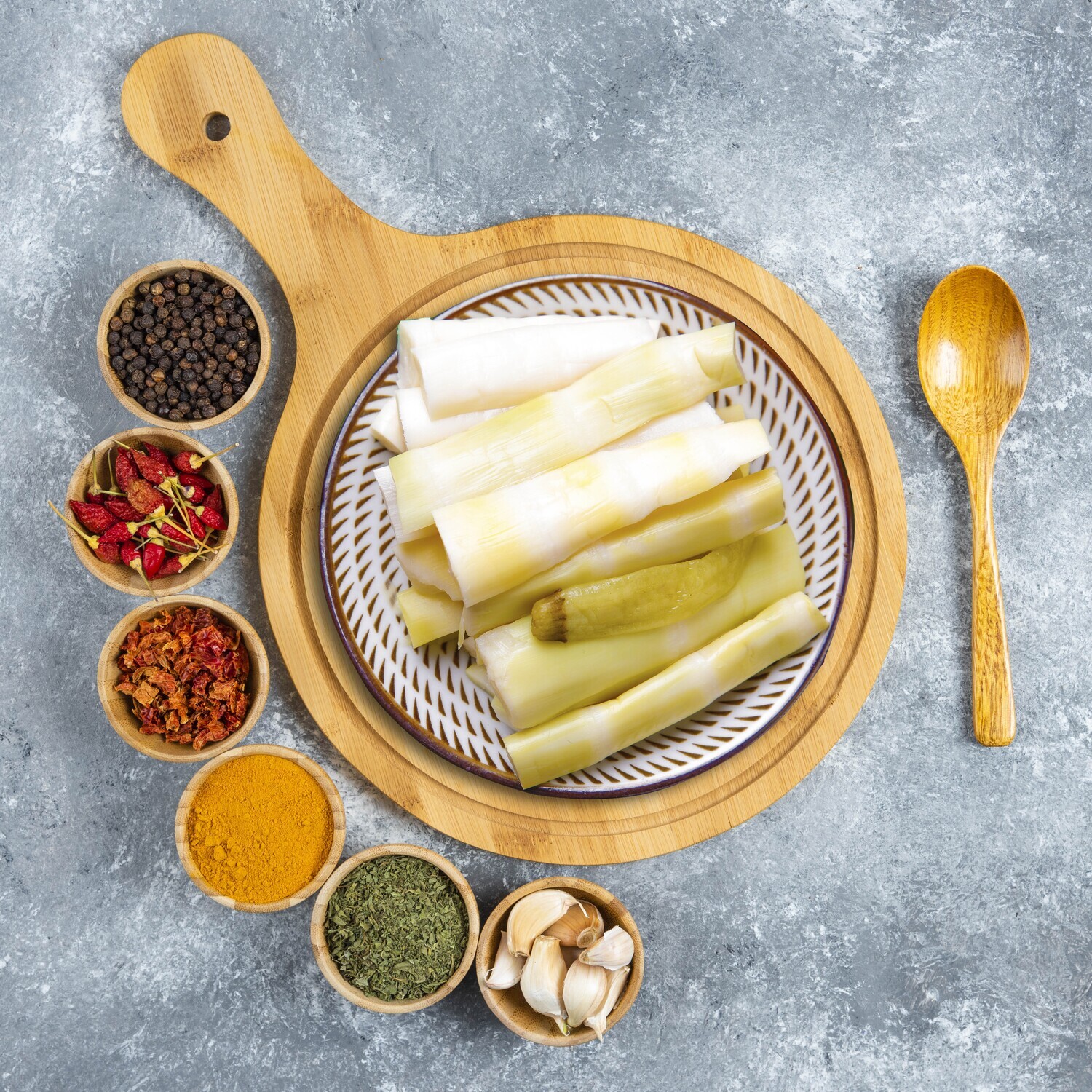 Bambu muda bulat sayur (bong)