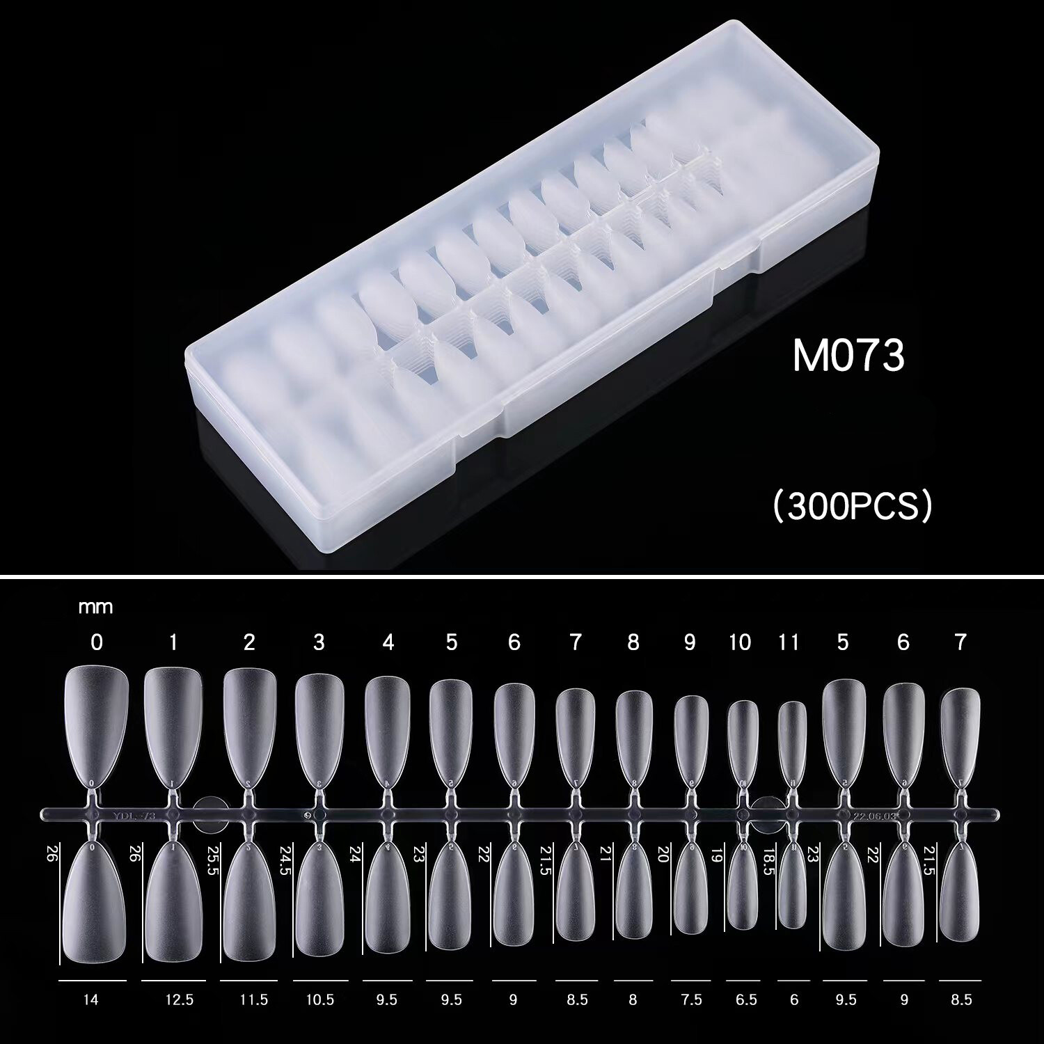 TNA Fake Nail Tips 300pcs Press-on Nails, Pre Shaped Soft Gel x Nails M073