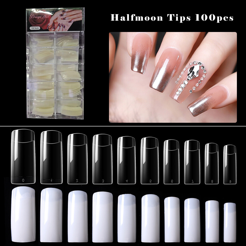 Halfmoon Tips 100pcs