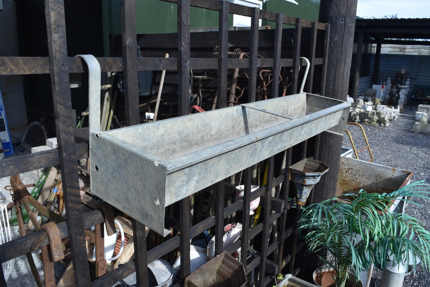 Galvanised Wall Trough Planter