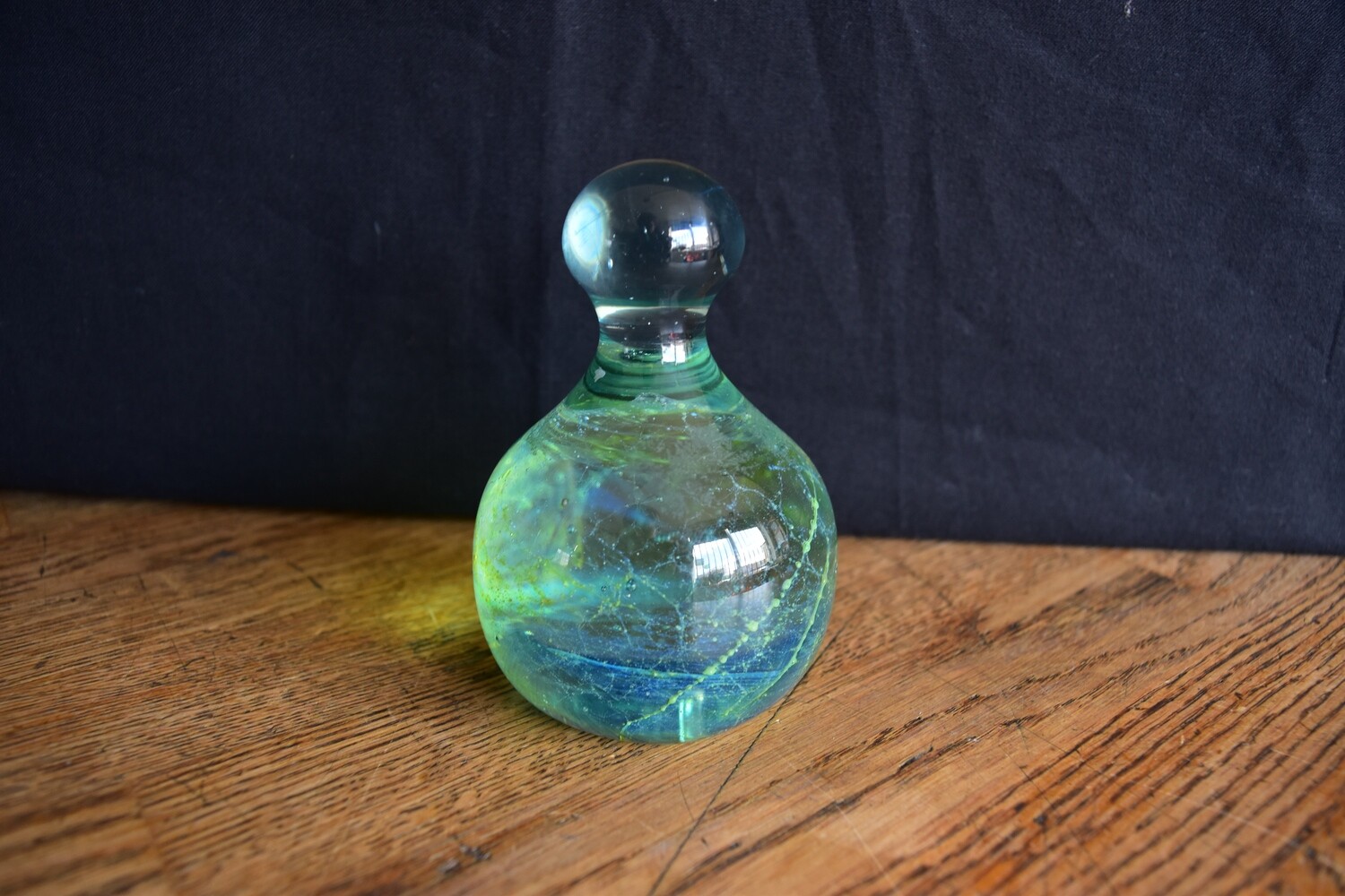 Green Glass Dump Paperweight