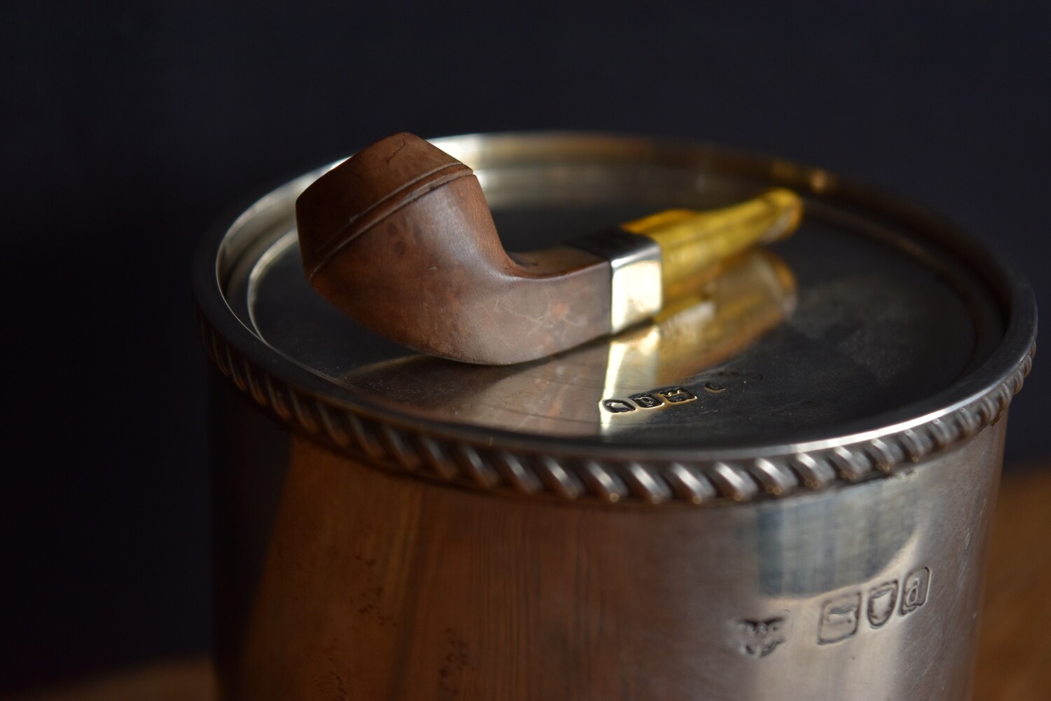 Victorian Silver Tobacco Jar London 1899