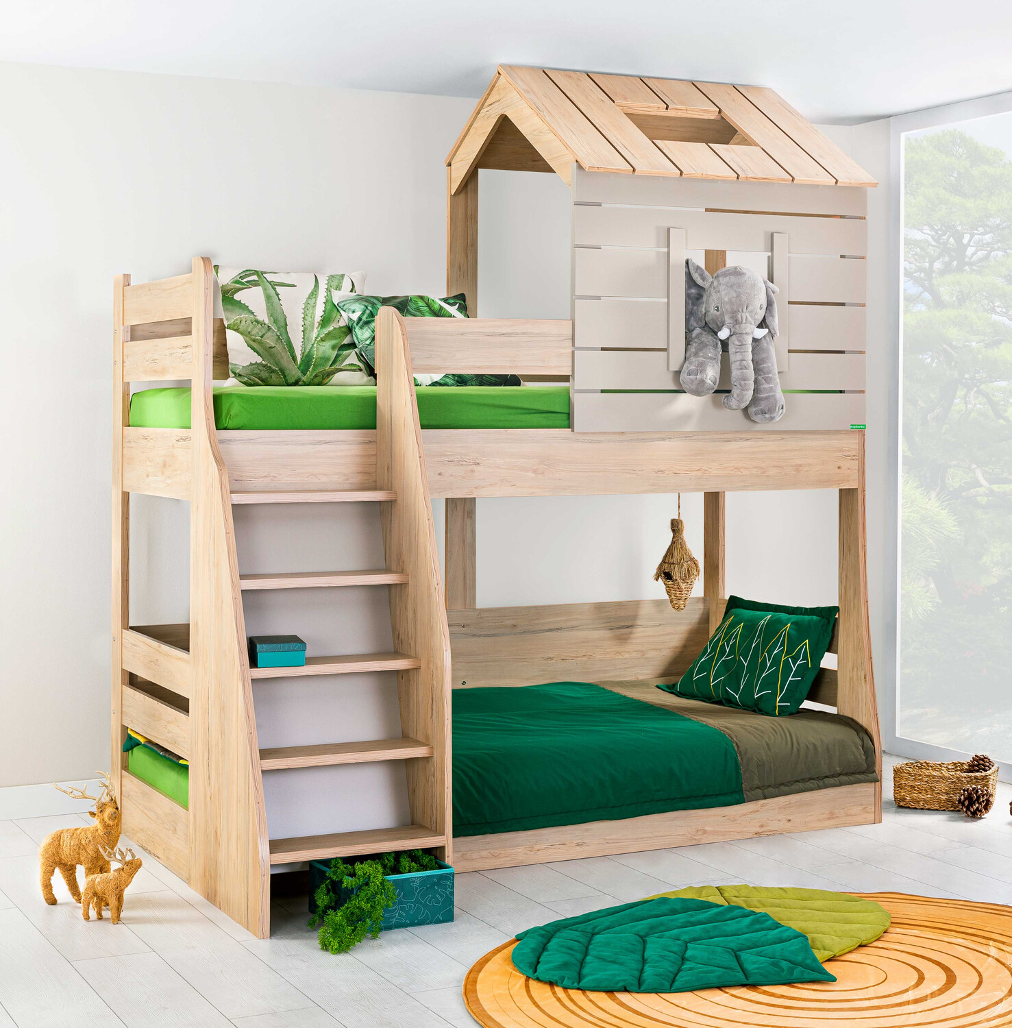 My House Bunk Bed For Kids Wood Finish My House Bunk Bed For Kids Wood Finish