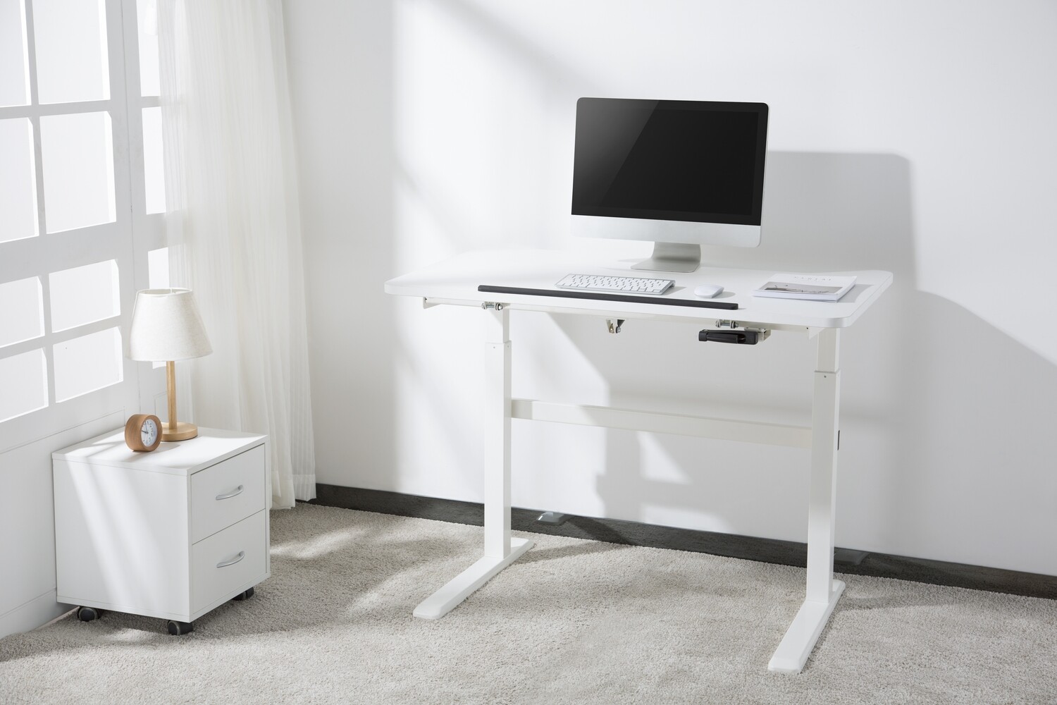 ERGOMATE Manual Sit & Stand Desk (1200x750mm) with Tiltable Option ...