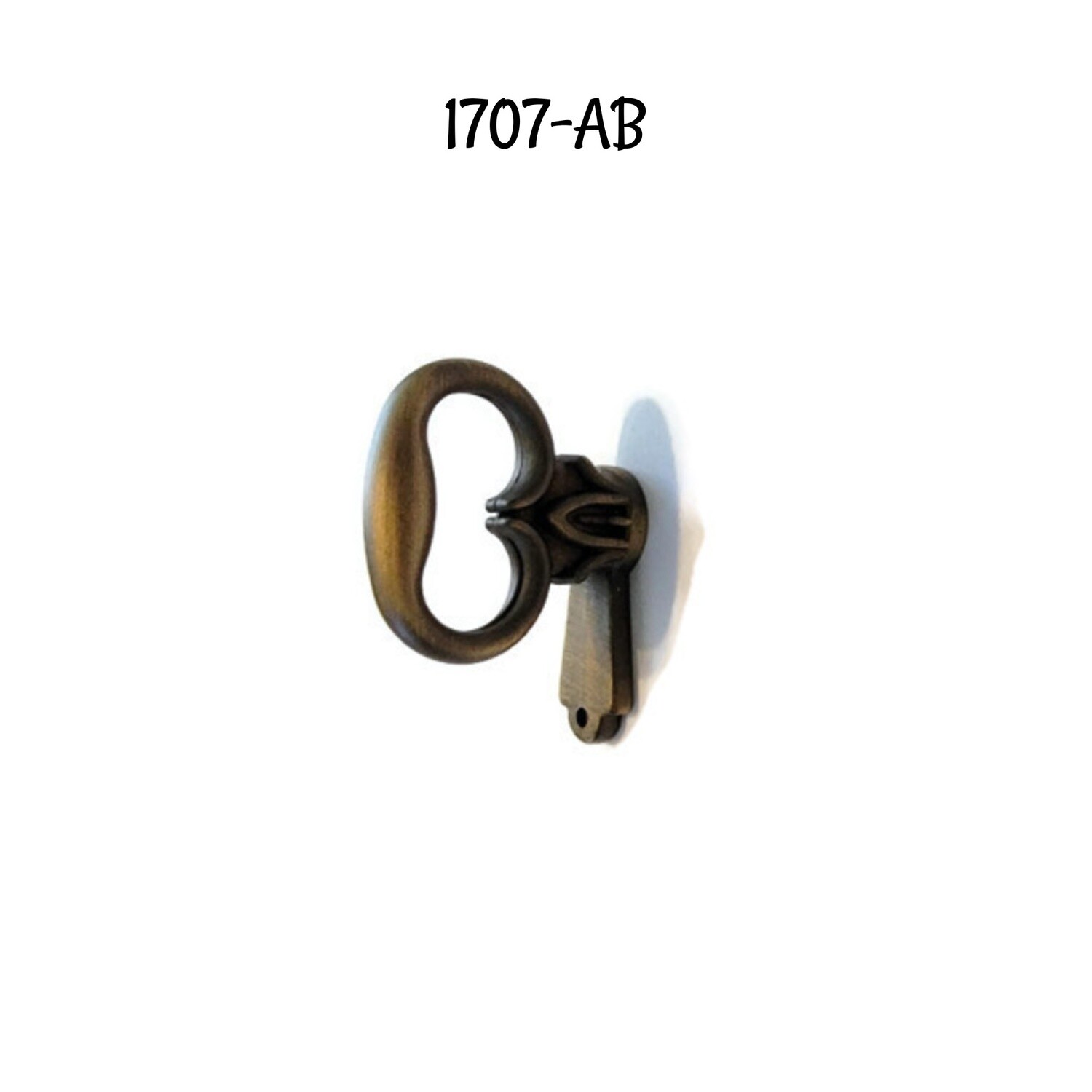 Colonial Revival Style Cast Antiqued Brass Mock Key Pull | Annie's Home ...