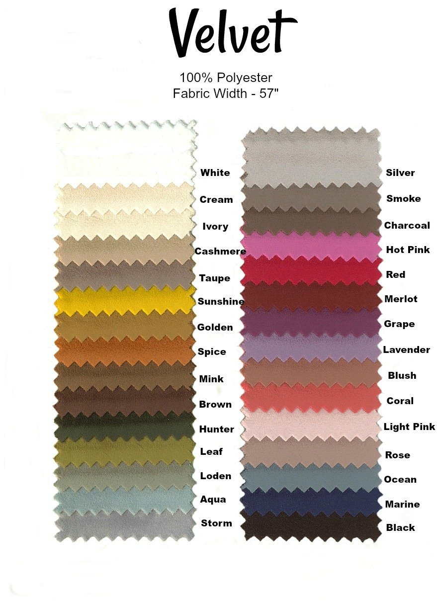 Velvet Swatches | Annie's Home Store for Custom Tablecloths and More.