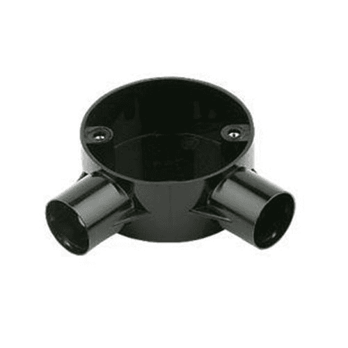 20mm 90° Plastic Angle Box - Black