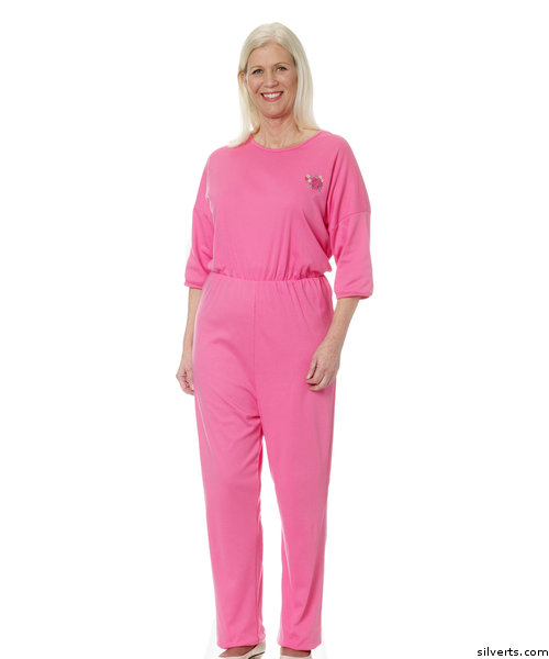 Womens Alzheimer's Anti Strip Jumpsuits - Back Zip Jumpsuits Onesie