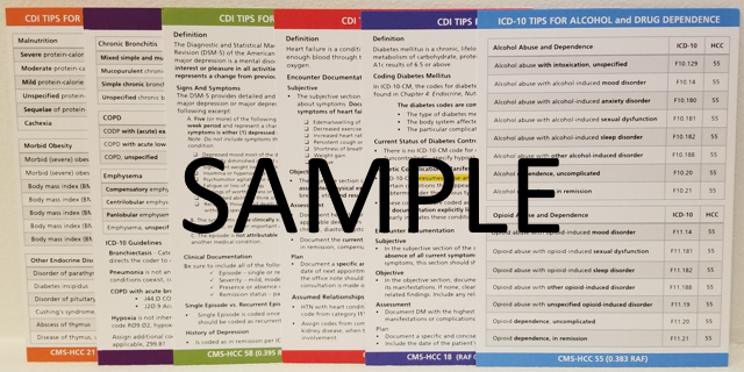 CMS HCC Coding Cards - 6 Pack