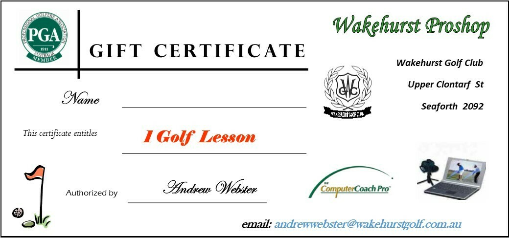 PGA Golf Lesson Voucher