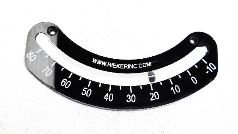 Inclinometer, Right Hand, -10/80 deg Range