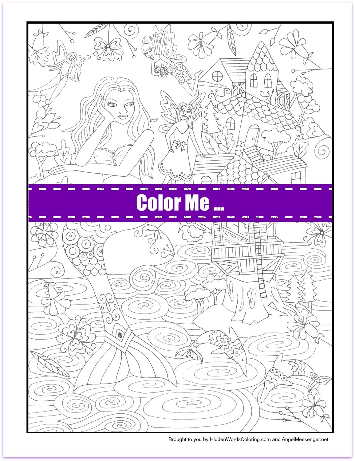 Little People Coloring Page – Angel Messenger Online Store – Angel ...