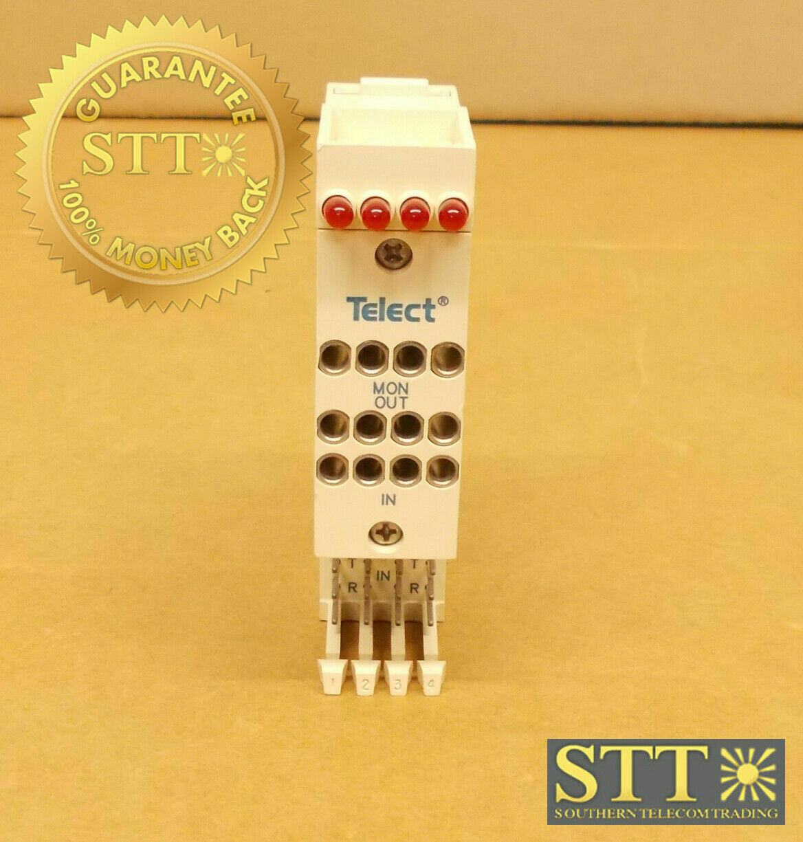 010-4004-0003 TELECT -24V DSX-1 MODULE 4 PORT REFURBISHED - 90 DAY WARRANTY