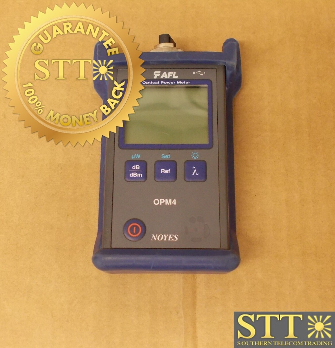 OPM4-2D AFL NOYES OPTICAL POWER METER OPM4-52-0001PR WITH RUBBER CASE S ...