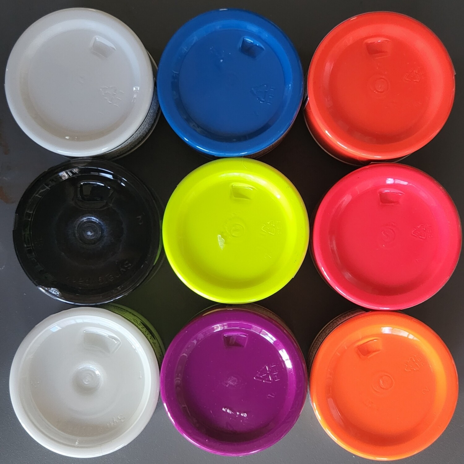 FLURO COLOURS SET OF 9 EPOXY PASTES. Read description for details