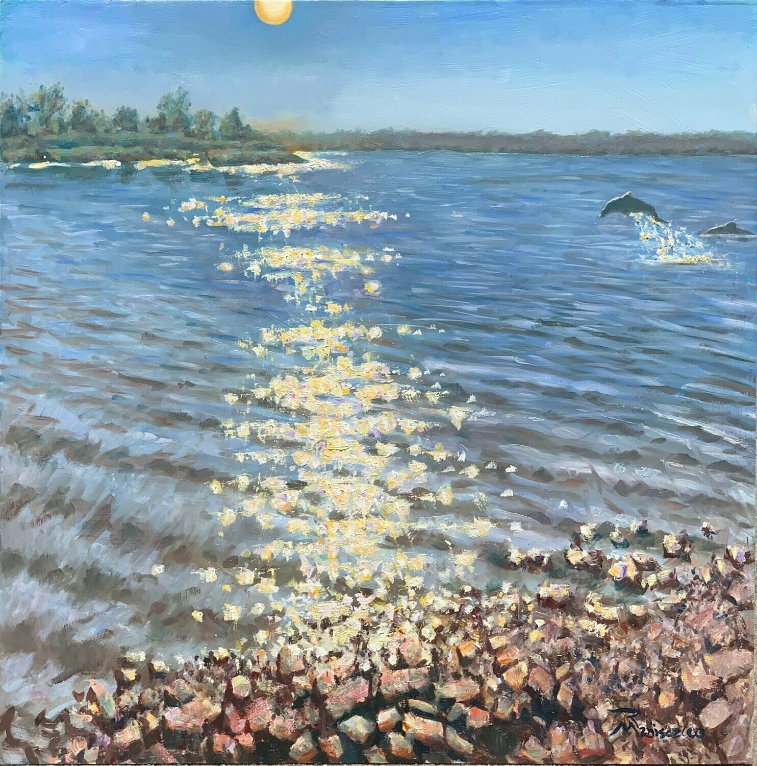 "Into the Shimmering Waves w/Sun"