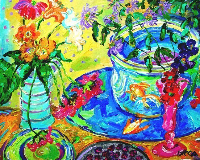 Becca Art Sale | "Vase and Goldfish" by Becca