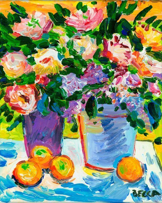 Becca Art Sale | "Pots and Four Fruits" by Becca