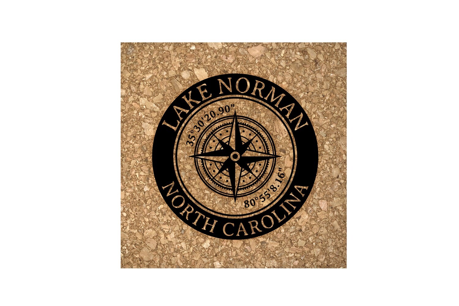 Lake Norman Compass Cork Coaster Set – Store – Define U