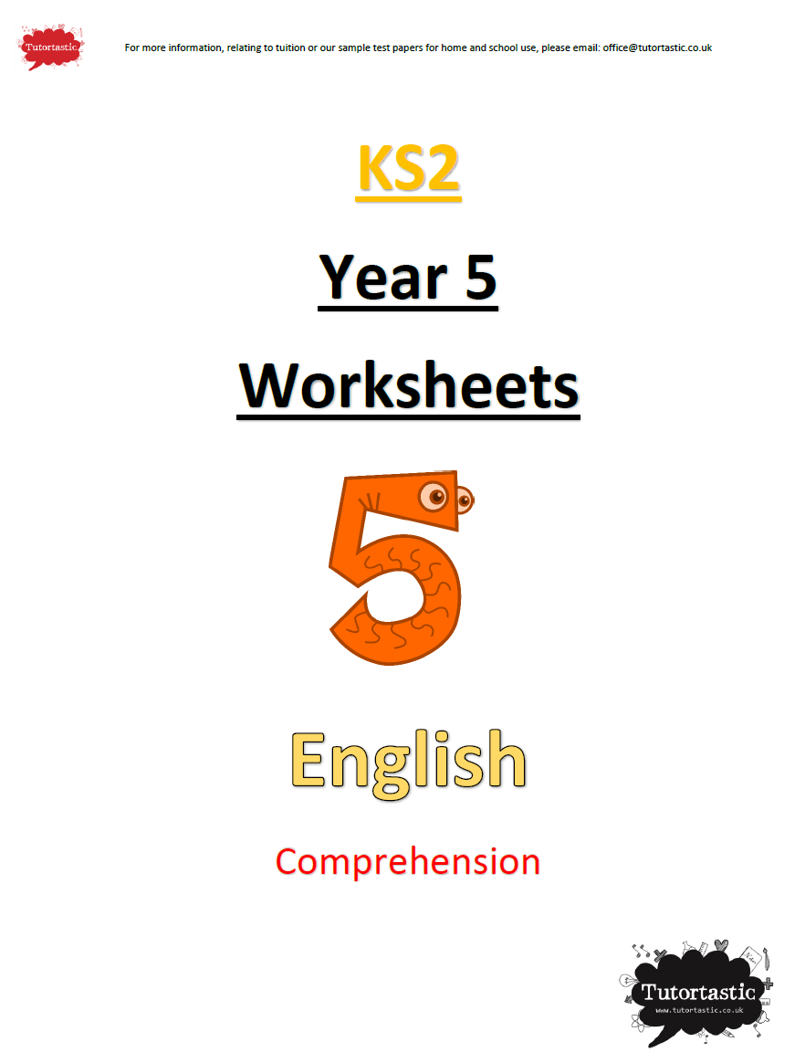 Year 5 English Comprehension Year 5 English Comprehension