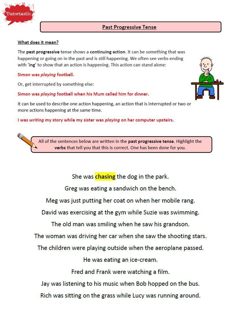 Y6 Grammar Past Progressive Tense Y6 Grammar Past Progressive Tense