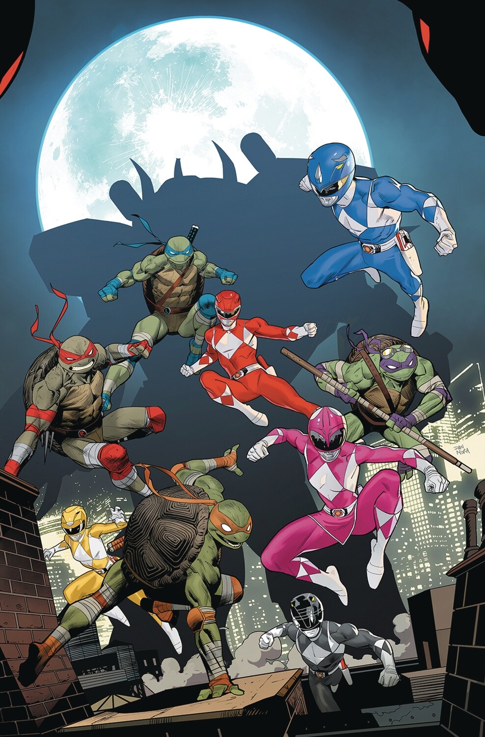 POWER RANGERS TEENAGE MUTANT NINJA TURTLES #5 CVR A MORA BOOM! STUDIOS ...
