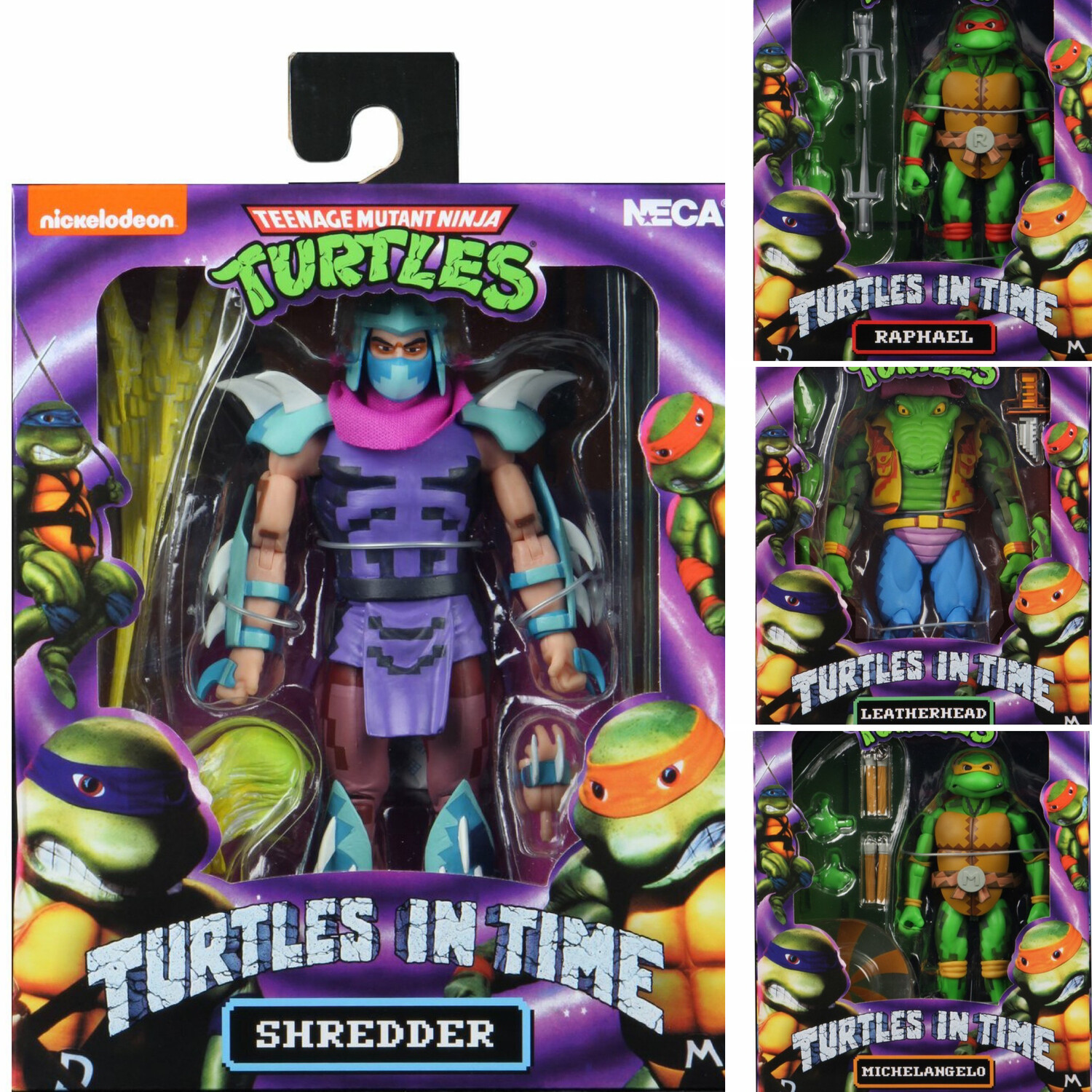 NECA TMNT: Turtles In Time 7" Scale Action Figures Series 2 (SET OF 4 ...