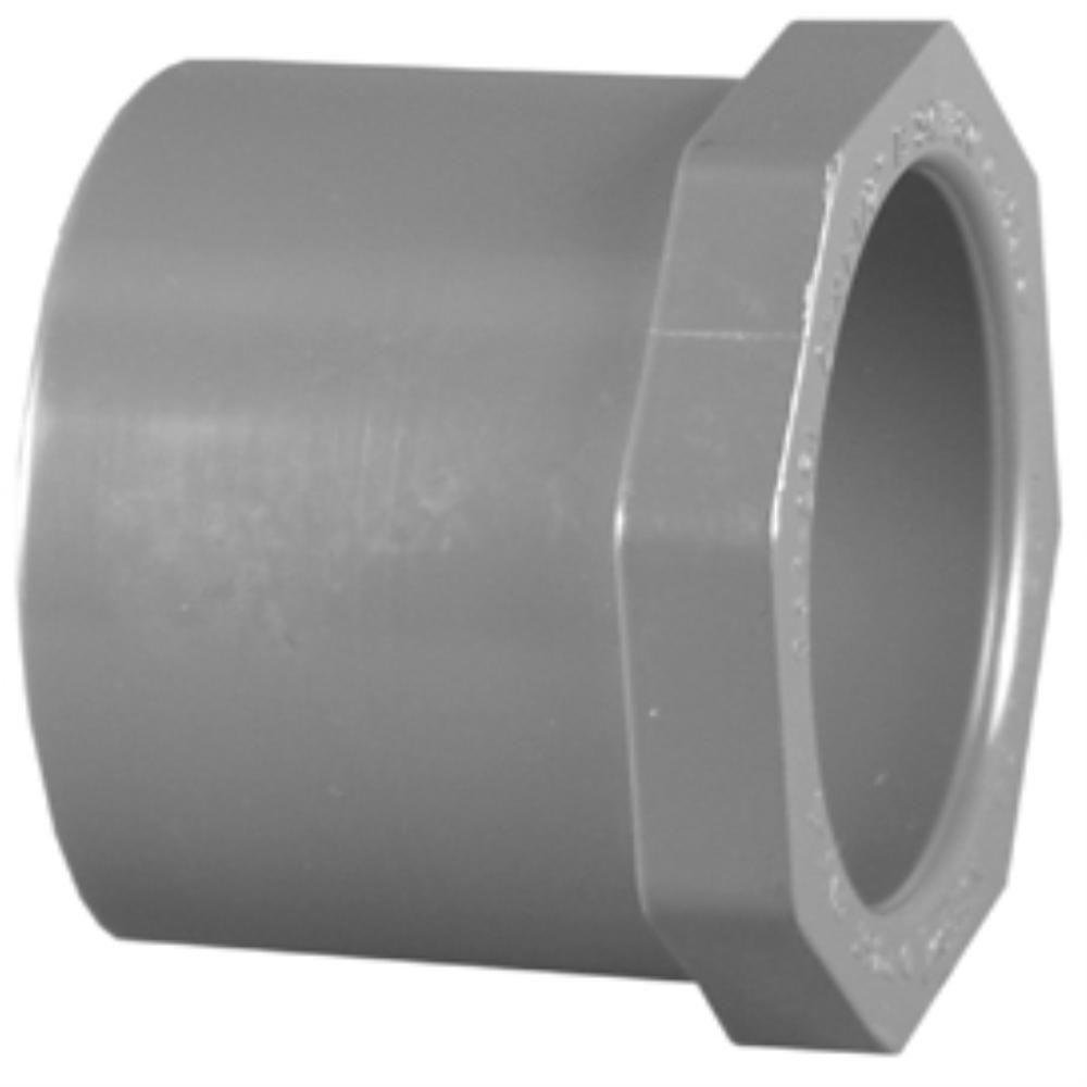 2" X 1-1/2" PVC (Sch. 40) Red. Bushing, Grey