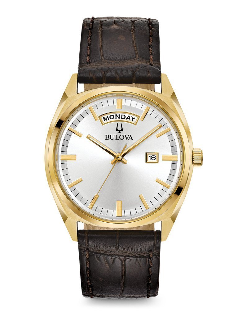 Gents' Bulova Gold-Tone Day/Date Classic Watch
