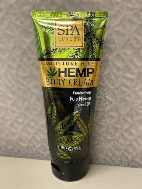 Spa Luxury 8 oz Hemp Body Cream Tube | TOpS | Fulfillent