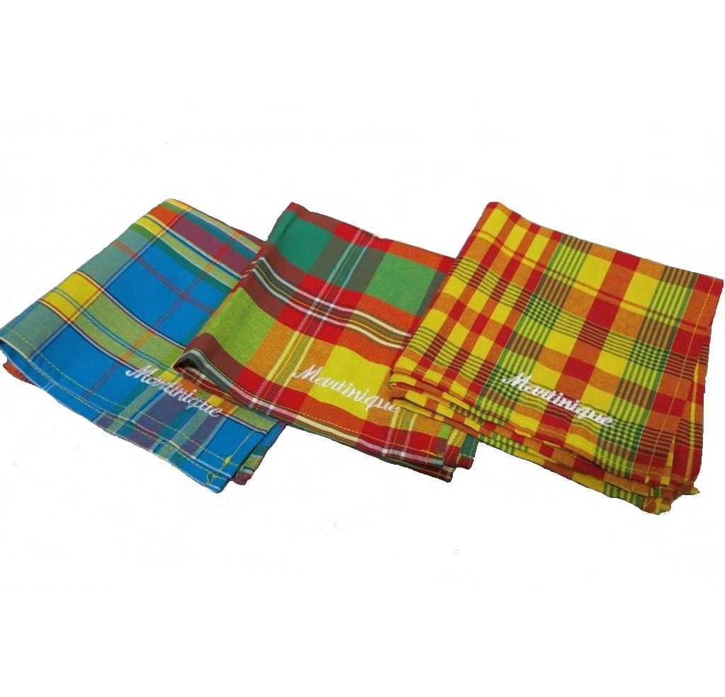 SERVIETTE DE TABLE EN MADRAS MARTINIQUE