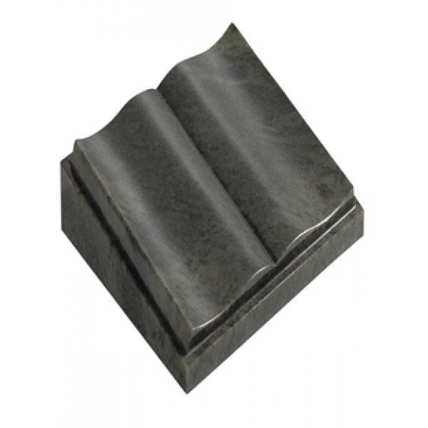 EC256 Tropical Green Granite Carved Book Wedge