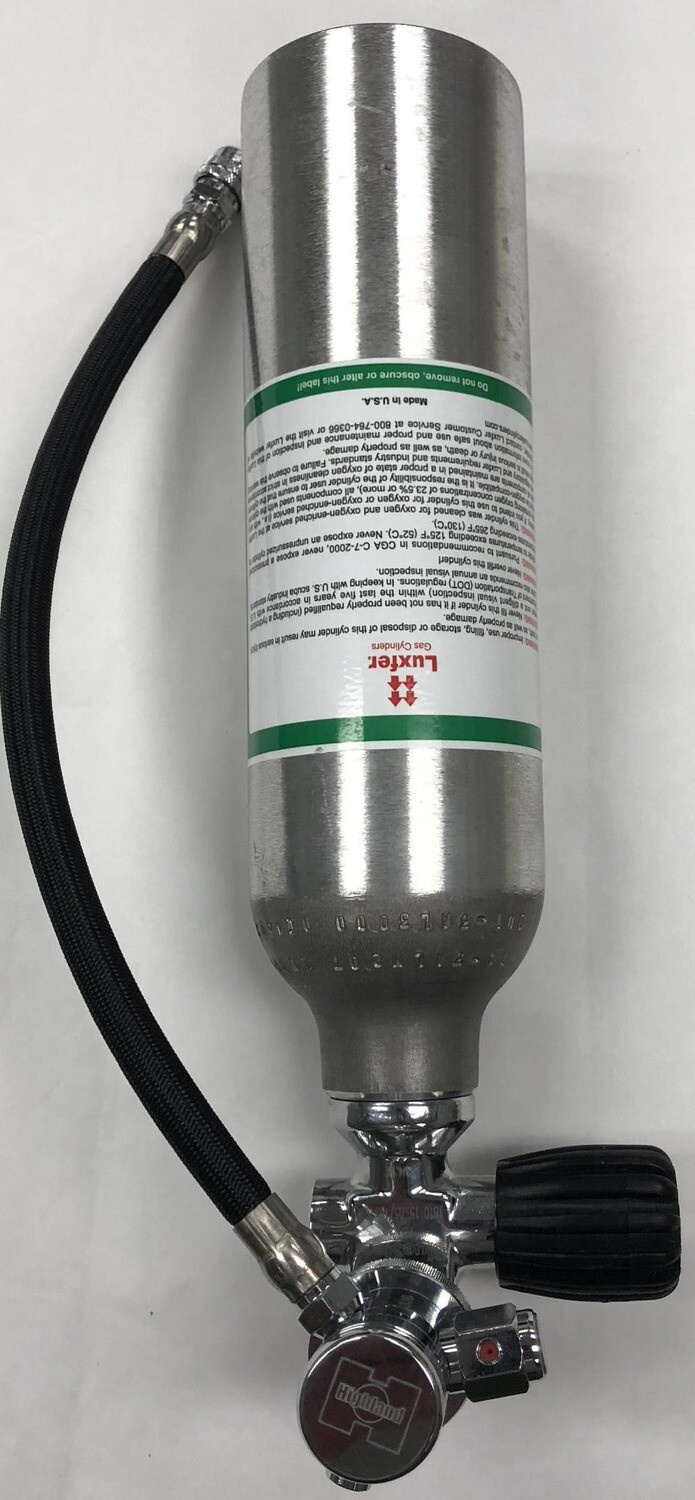 6 cf Aluminum Drysuit Inflation System Complete