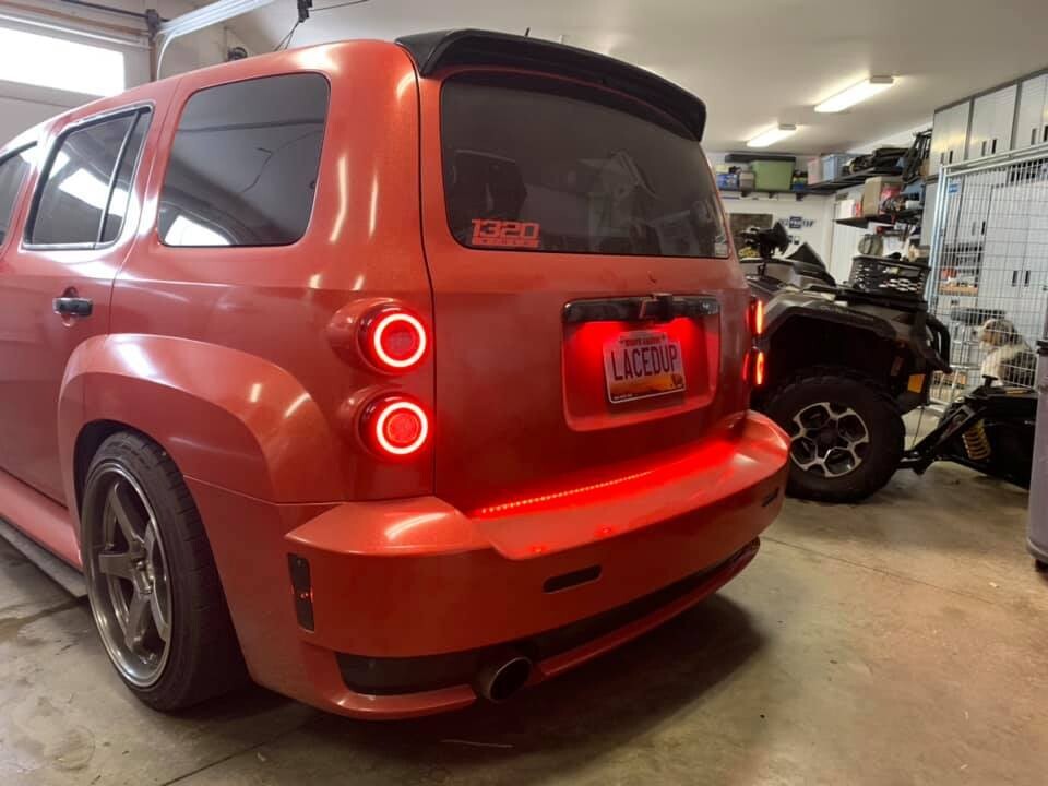 HHR halo-style taillights, crystal clear lens