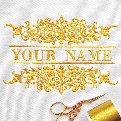 Split Name Frames | Royal Present Embroidery | machine embroidery ...