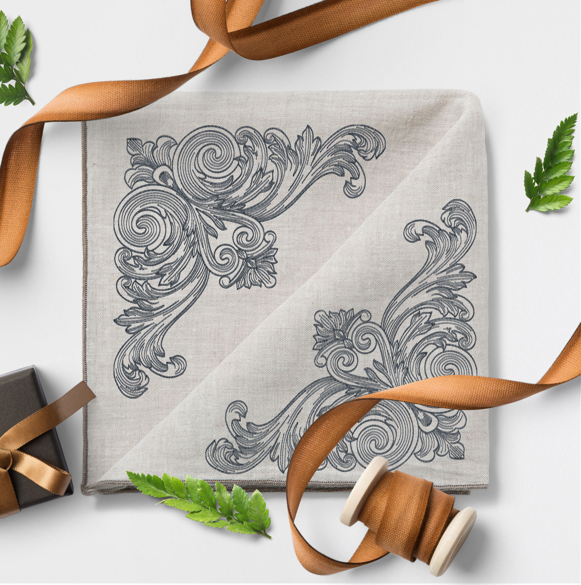 Line Art Decorative elements | Royal Present Embroidery | machine ...