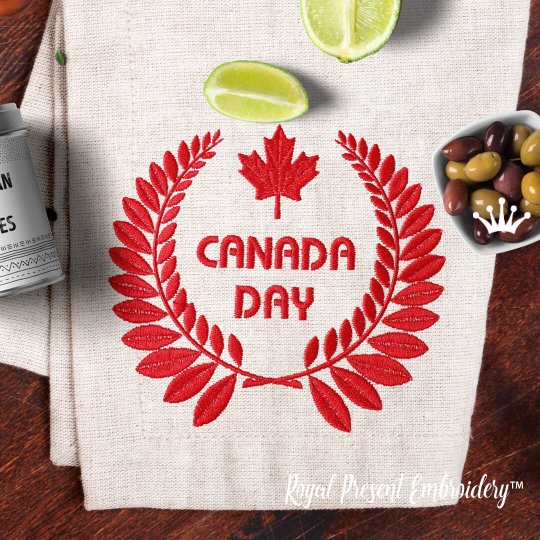 Canada Day Machine Embroidery Design - 4 sizes | Royal Present ...