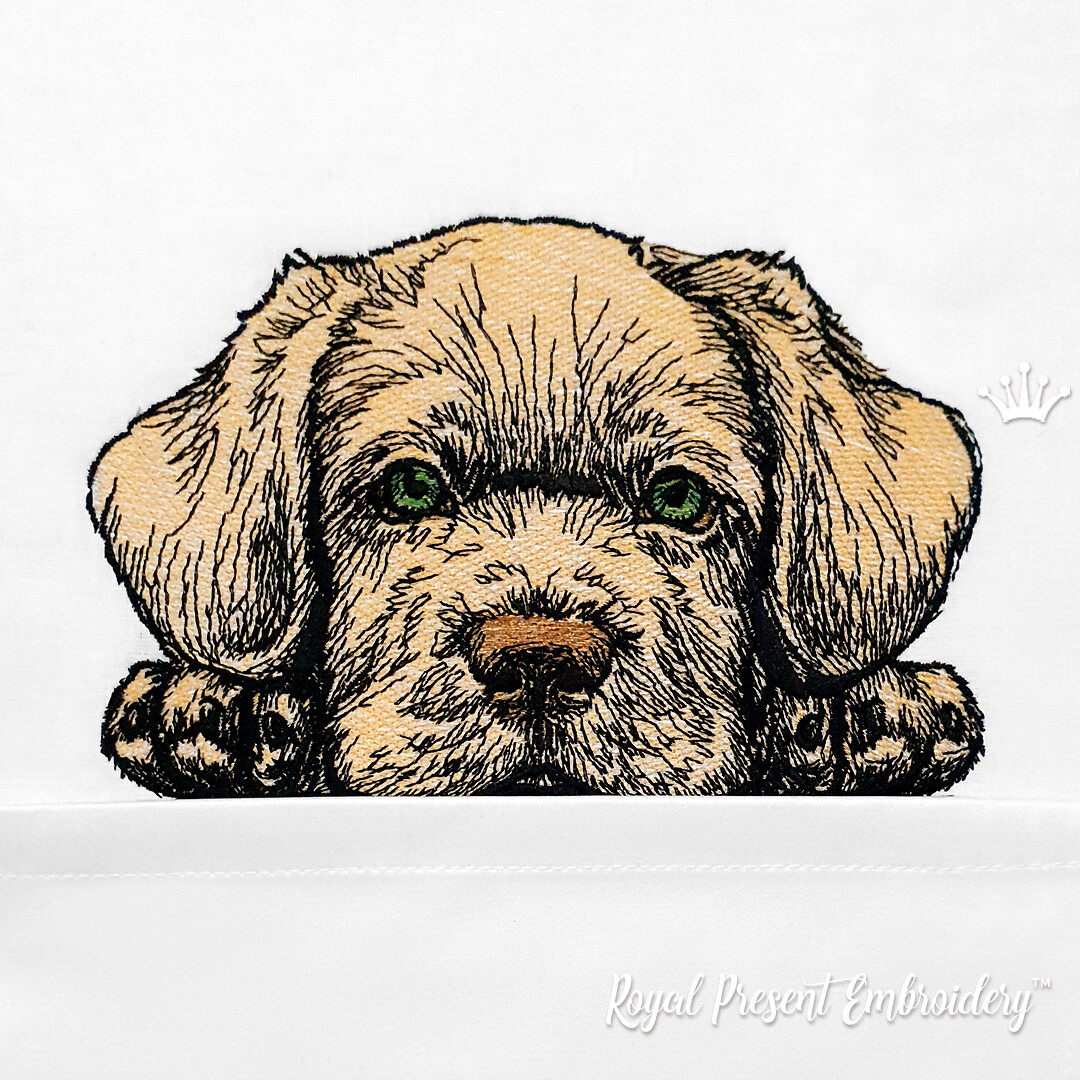 Labrador puppy Machine embroidery design - 7 sizes | Royal Present ...