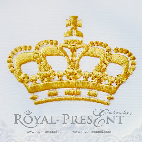 Gold crown free embroidery design | Royal Present Embroidery | machine ...