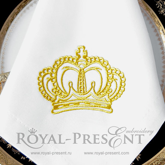 Machine Embroidery Design Royal Crown - 5 sizes | Royal Present ...