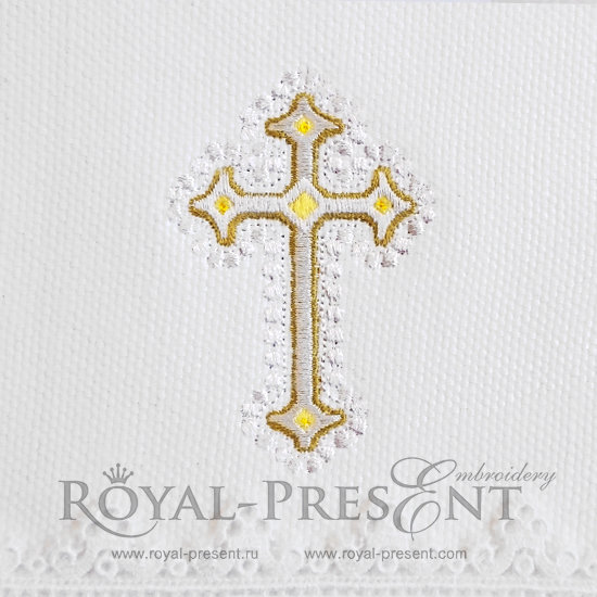 Machine Embroidery Design Retro Cross | Royal Present Embroidery ...