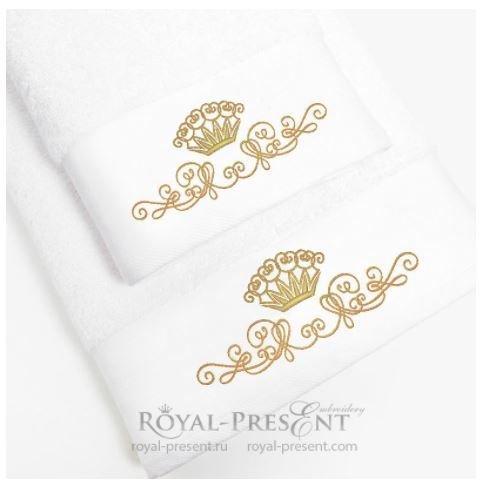 Free Royal Crown Embroidery Design - 2 sizes | Royal Present Embroidery ...
