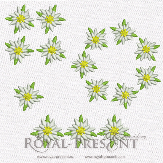 Machine Embroidery Designs Edelweiss | Royal Present Embroidery ...