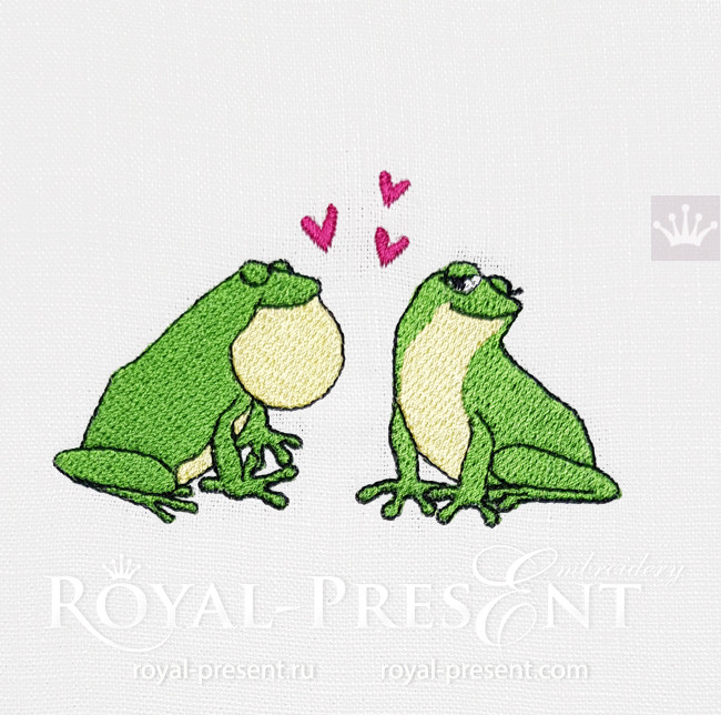 Free Frogs Machine Embroidery Design - 2 sizes | Royal Present ...