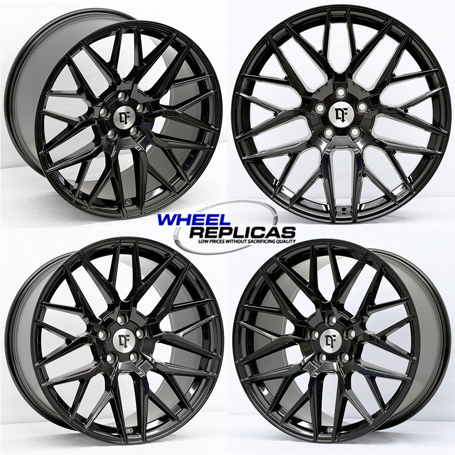 (4) 20x9 Gloss Black Downforce DC10 Wheels (Mustang Fitment)