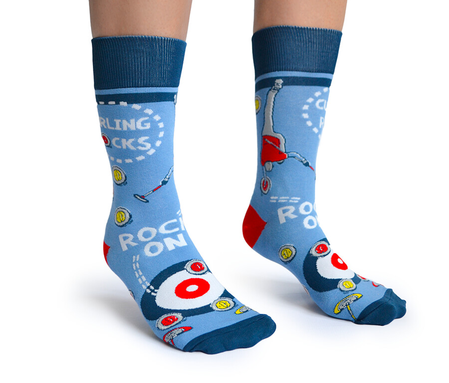 Curling Rocks Socks - Men | Purple Moose Sock Co.